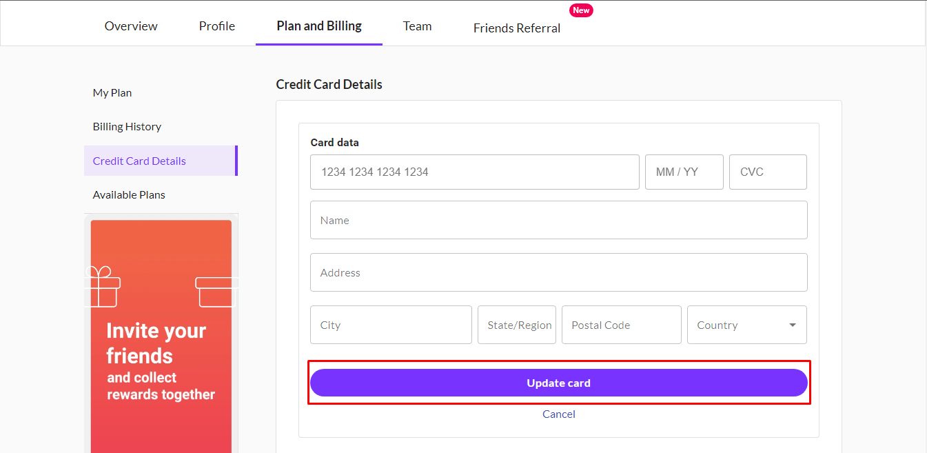 How do I update my credit card details? - Mind the Graph Blog