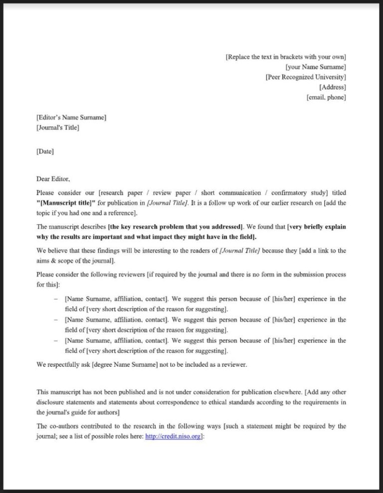 How to Write an Effective Cover Letter for Journal Submission - Mind ...